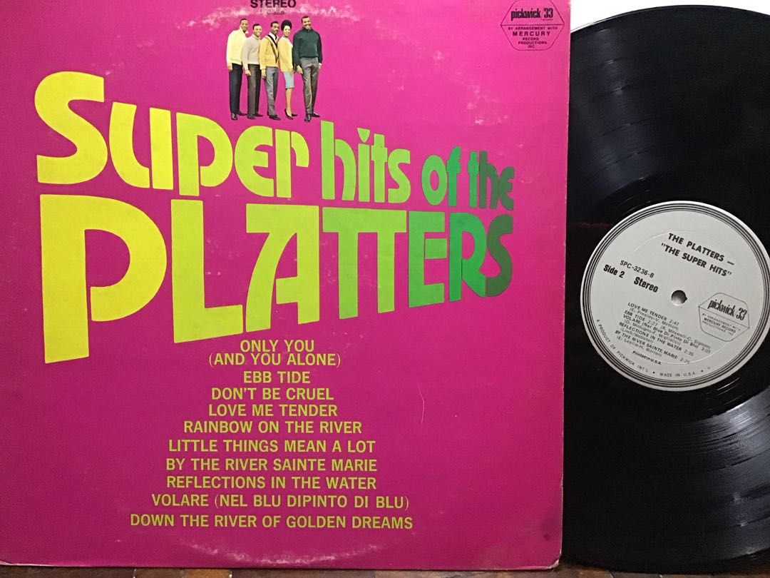 LP Super Hits of the Platters OOP VINYL RECORD Anubis Piring Hitam ...