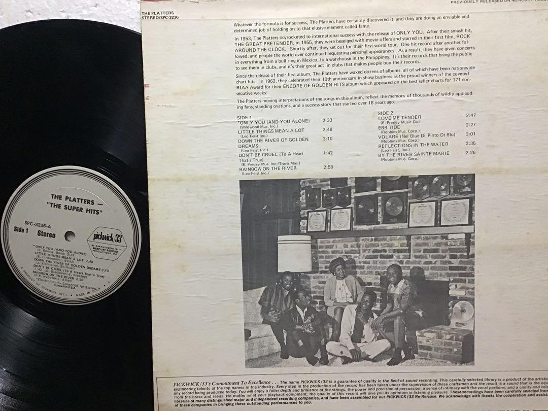 LP Super Hits of the Platters OOP VINYL RECORD Anubis Piring Hitam ...