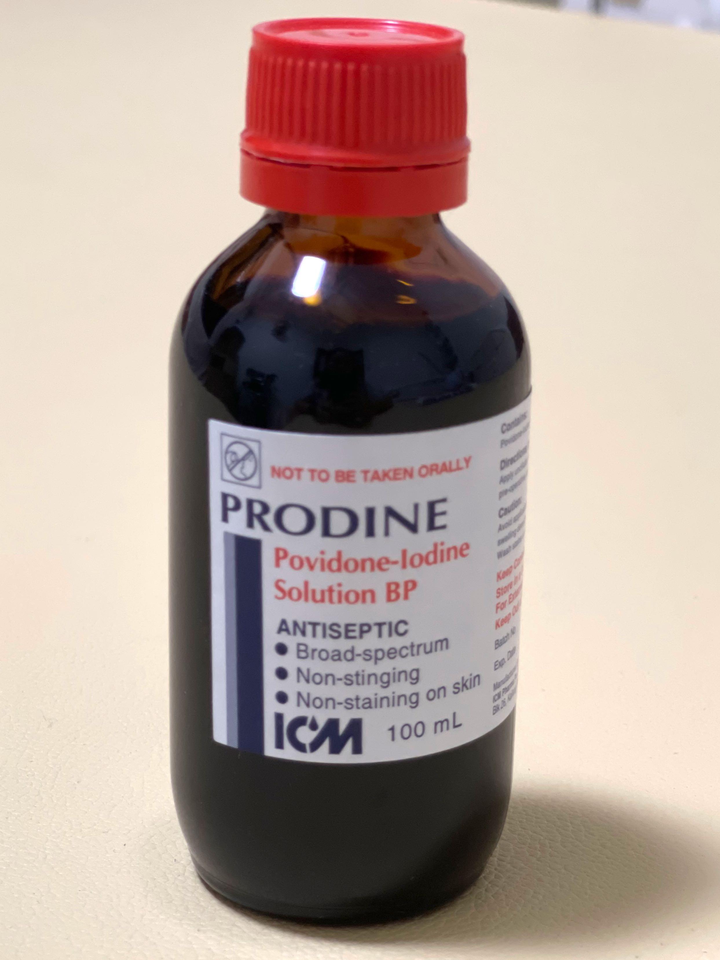Prodine, Providone-Iodine Solution BP, Antiseptic, 100ml, Health ...