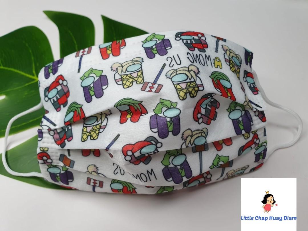 [Ready stock] - Among us design mask - kids size, Health & Nutrition ...