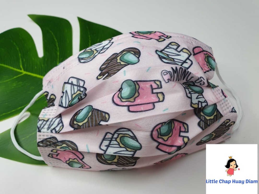 [Ready stock] - Among us design mask - kids size, Health & Nutrition ...