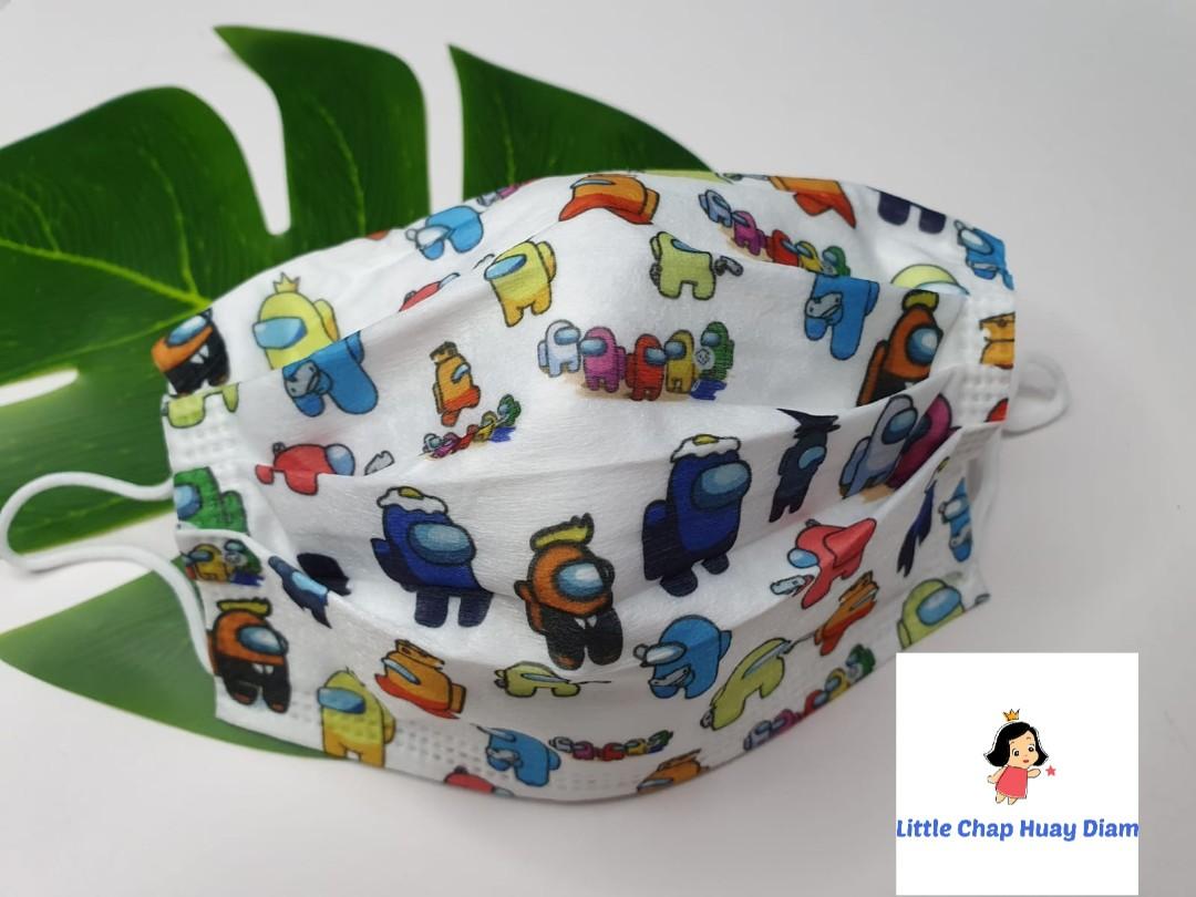 [Ready stock] - Among us design mask - kids size, Health & Nutrition ...