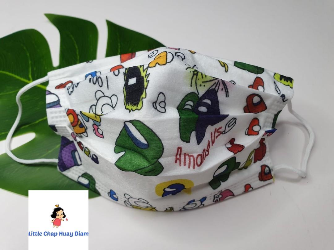 [Ready stock] - Among us design mask - kids size, Health & Nutrition ...