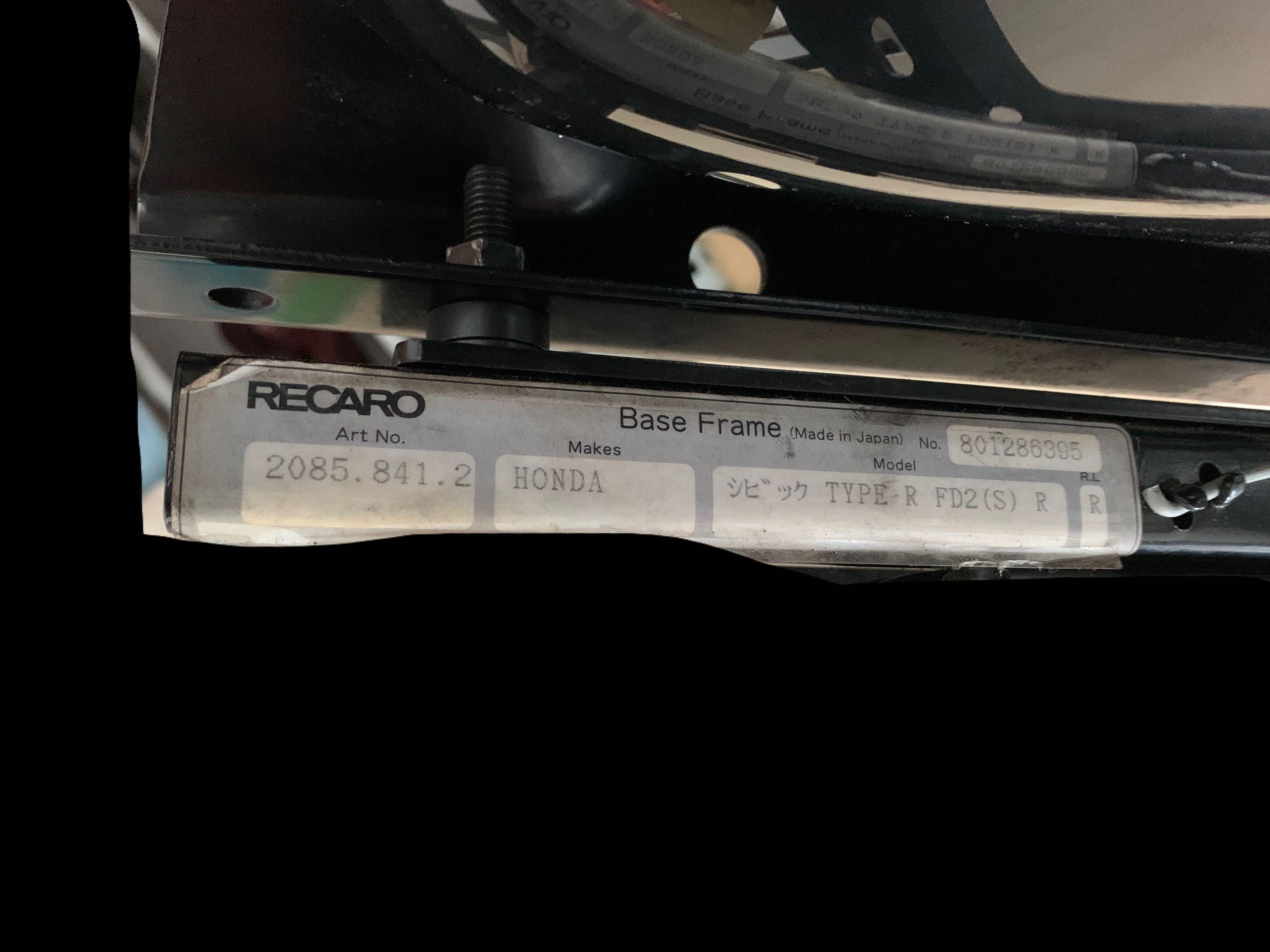 Recaro RS-G IS-11 ASM limited edition bucket seat (for FD2 Type R, FD2R ...