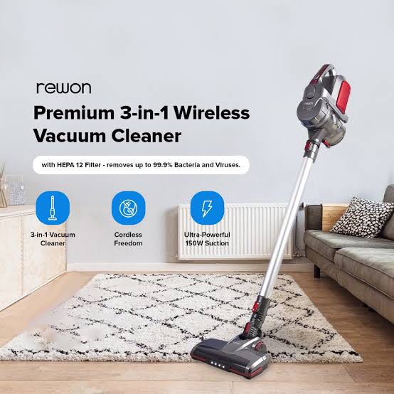 Rewon Premium 3-in-1 Wireless Vacuum Cleaner on Carousell