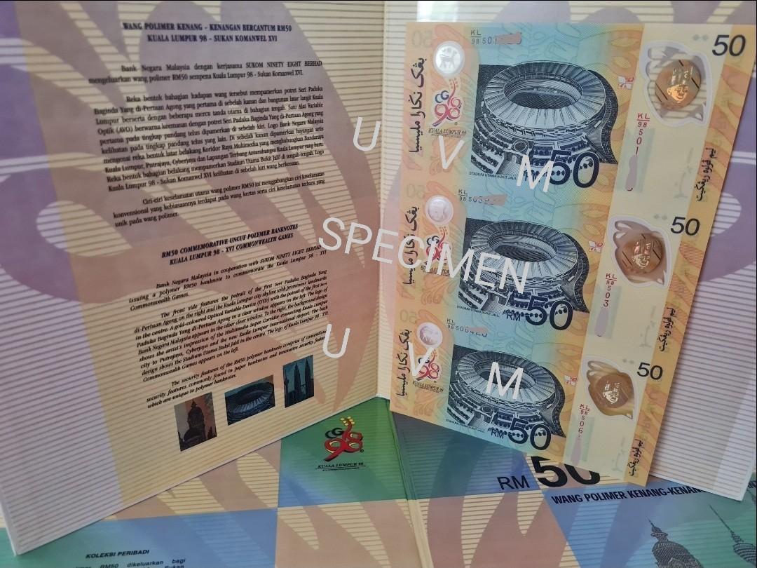 Rm50 Polymer uncutmoney with original folder, Hobbies & Toys ...