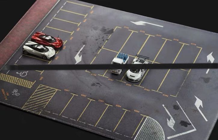 1:64 model car parking lot mouse pad display for tomica, Hobbies & Toys ...