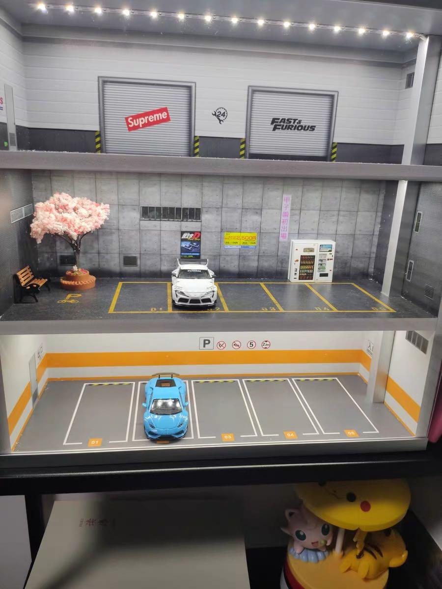 1:64 Toy car Displays light box 3 storey and 2 storey for tomica ...