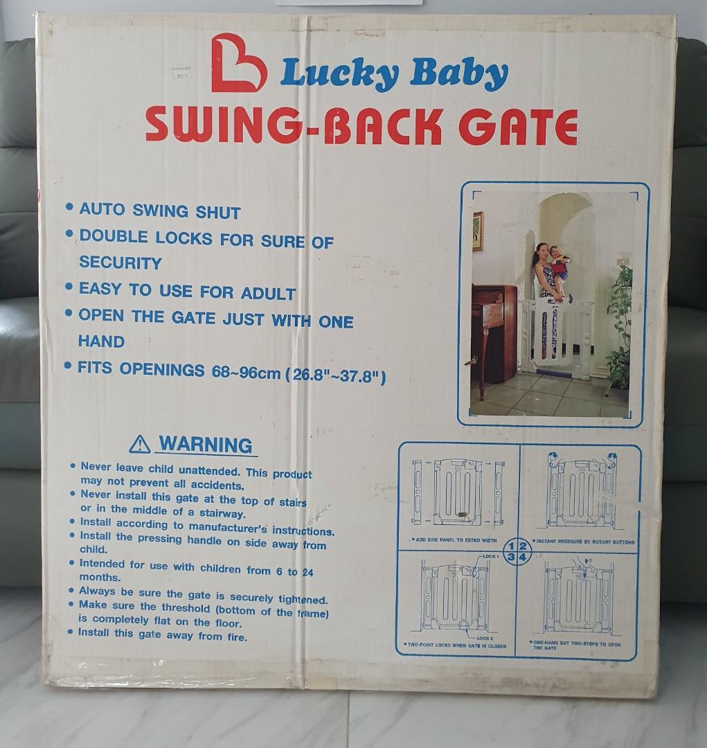 Baby gate Lucky Baby Swing back gate, Babies & Kids, Infant Playtime on ...