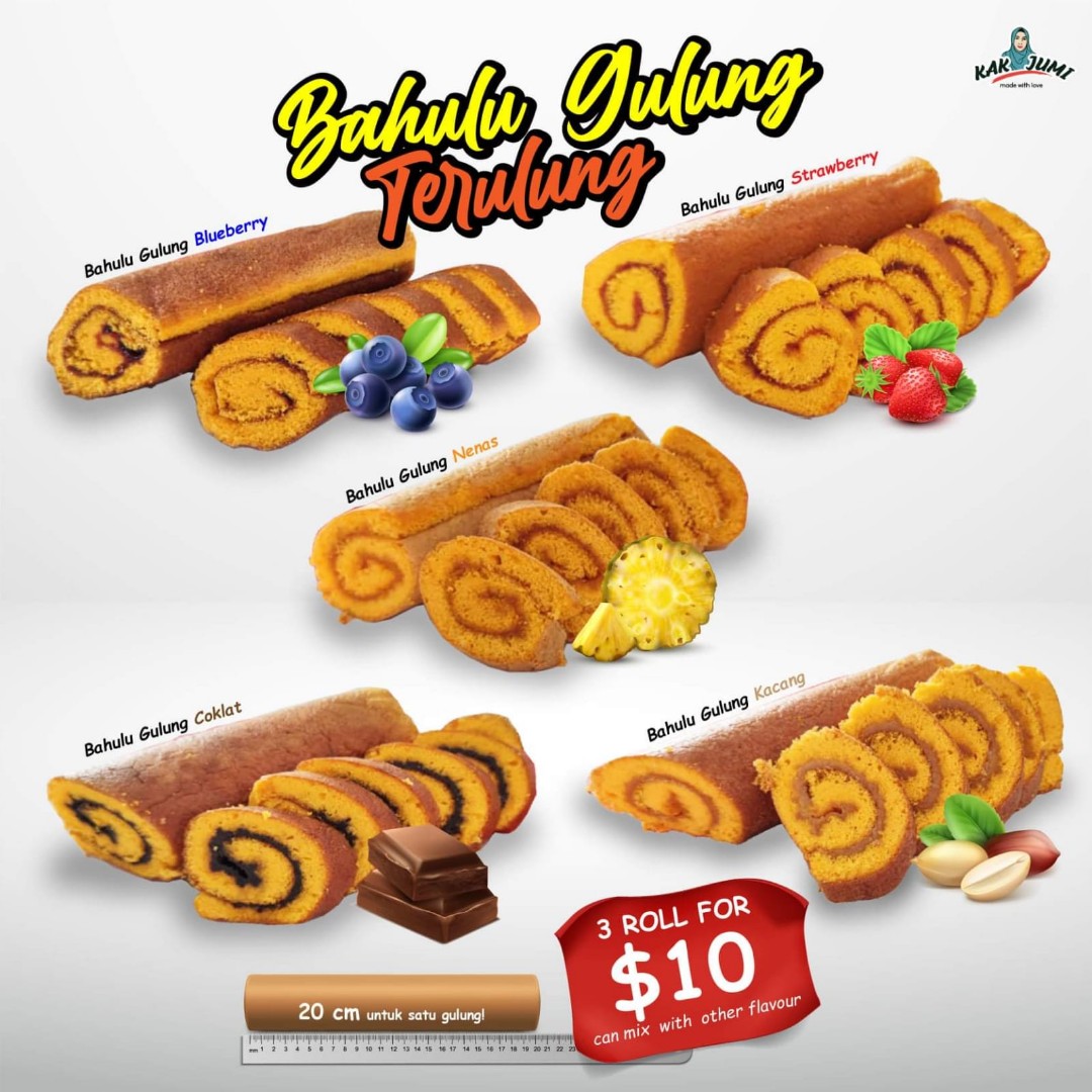 Bahulu Gulung, Food & Drinks, Homemade Bakes on Carousell