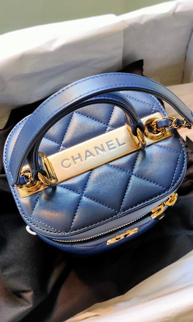 Chanel vanity case - in dark blue (open to trades), Luxury, Bags ...