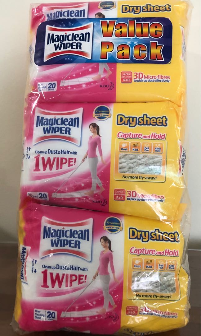 Dry sheet Magiclean wiper, Home Appliances, Cleaning & Laundry on Carousell