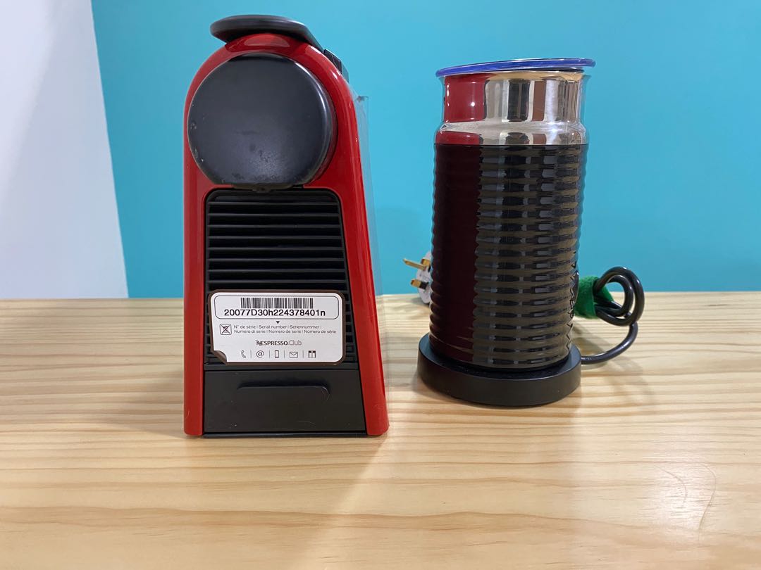 Essenza Mini Ruby Red & Aeroccino Bundle, TV & Home Appliances, Kitchen ...