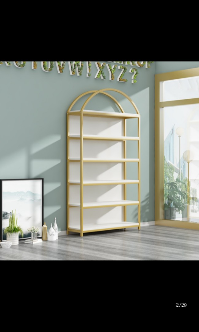 Gold Arch Storage Display Rack, Furniture & Home Living, Home ...