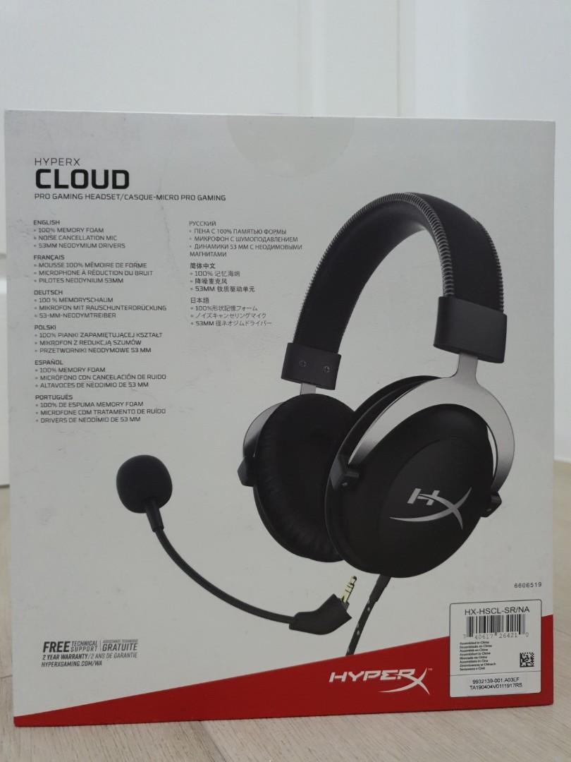 HyperX Cloud Pro Silver Gaming Headset, Audio, Headphones & Headsets on Carousell