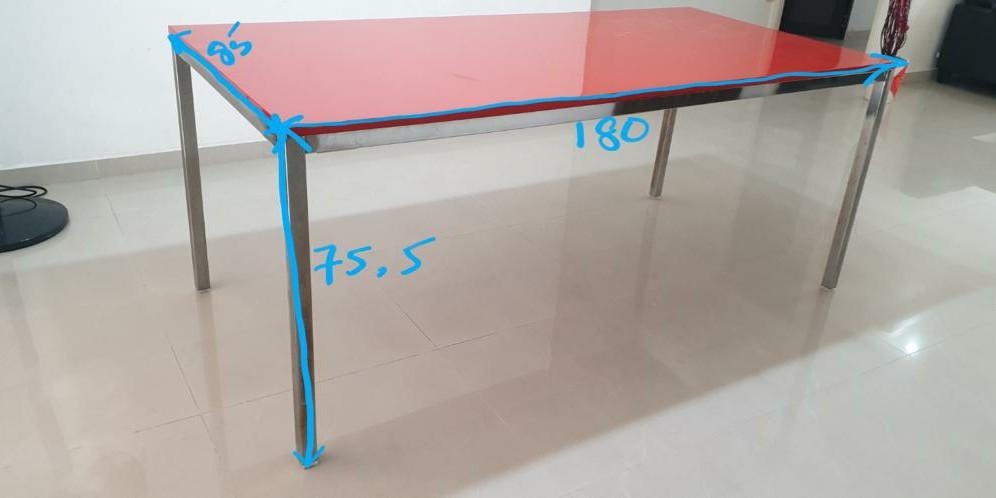 Ikea long dining table, Furniture & Home Living, Furniture, Tables ...