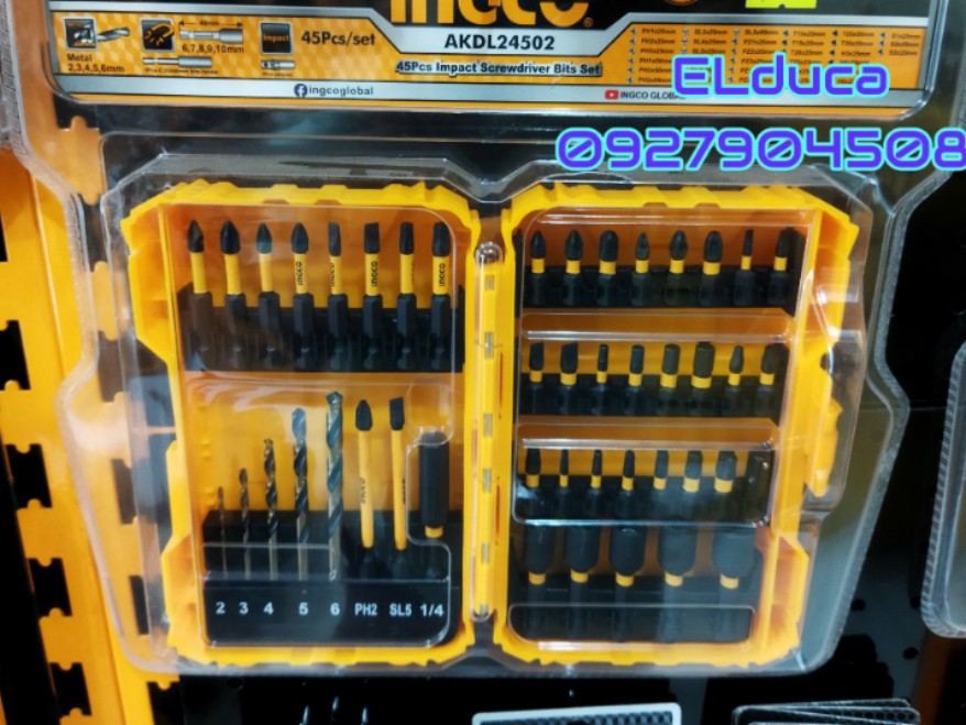 INGCO 45pcs. Impact Screwdriver bit set, Furniture & Home Living, Home ...