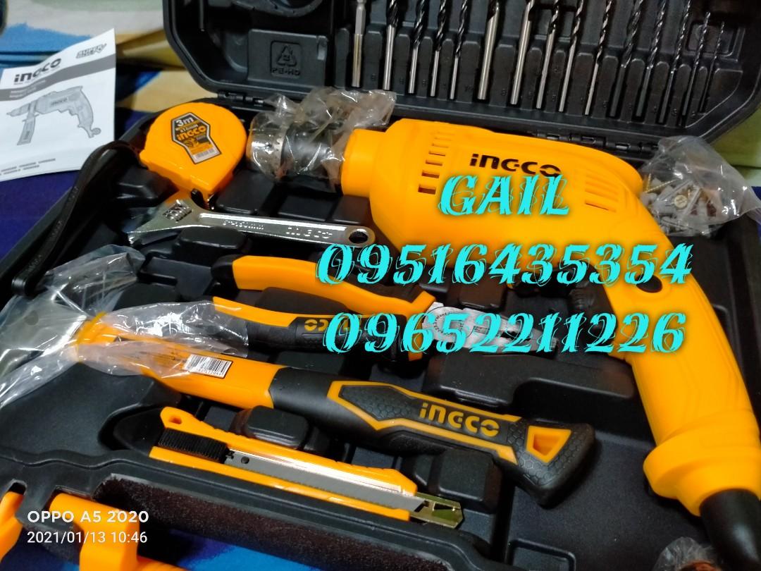 INGCO Impact Drill with Tool Set - 115 Pcs Tools Set, Commercial ...