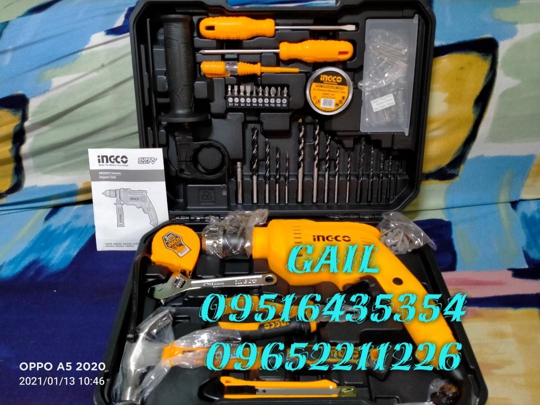 INGCO Impact Drill with Tool Set - 115 Pcs Tools Set, Commercial ...