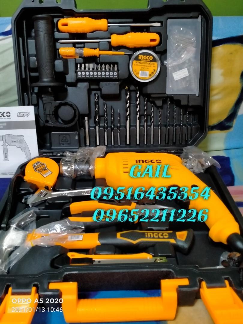 INGCO Impact Drill with Tool Set - 115 Pcs Tools Set, Commercial ...