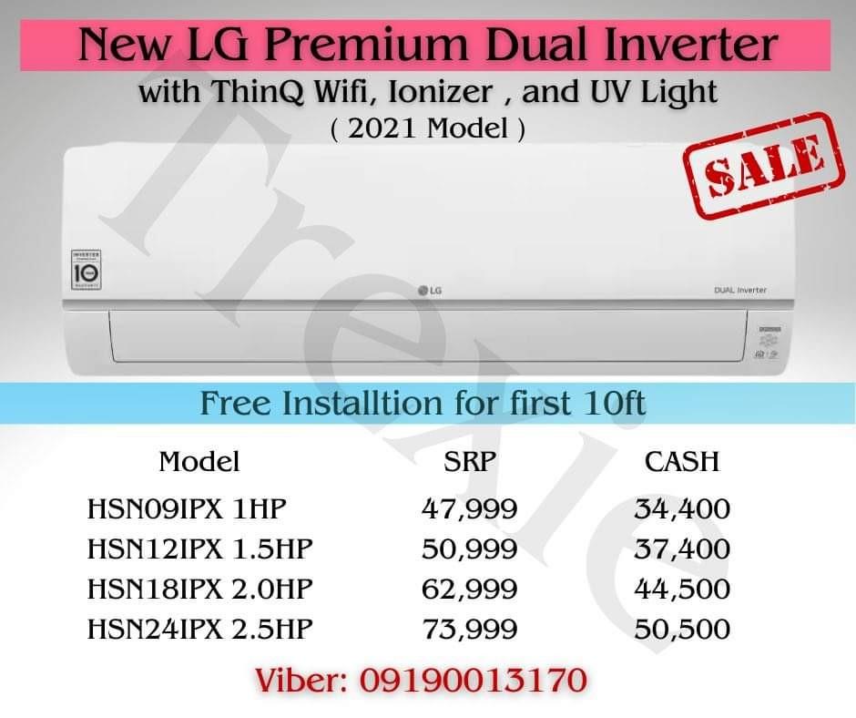 LG PREMIUM SPLIT TYPE DUAL INVERTER 2021 MODEL, TV & Home Appliances ...