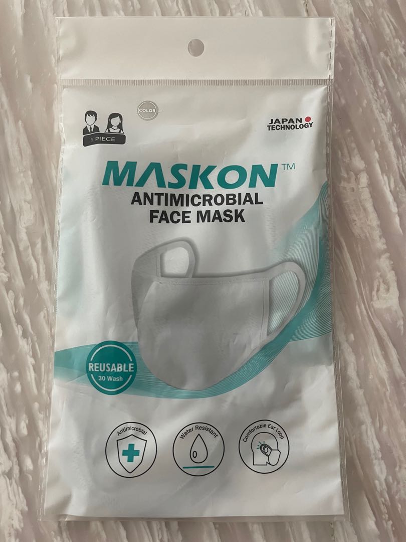 Maskon Antimicrobial Mask, Health & Nutrition, Face Masks & Face ...