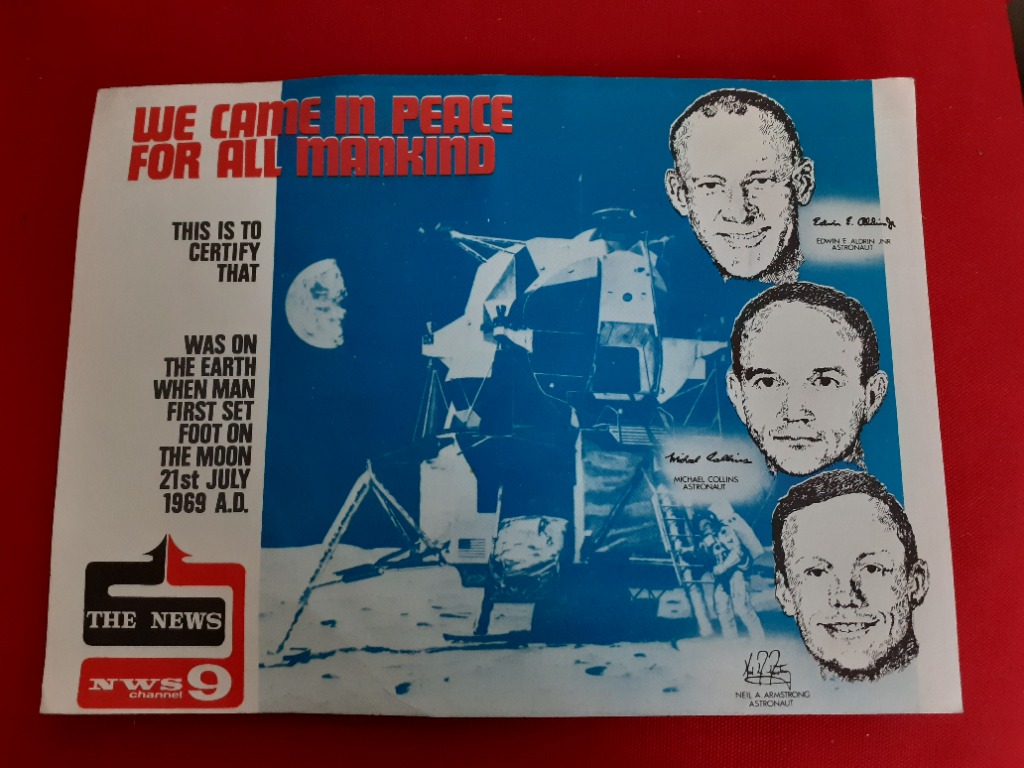 Moon Landing Certificate 1969, Hobbies & Toys, Memorabilia ...