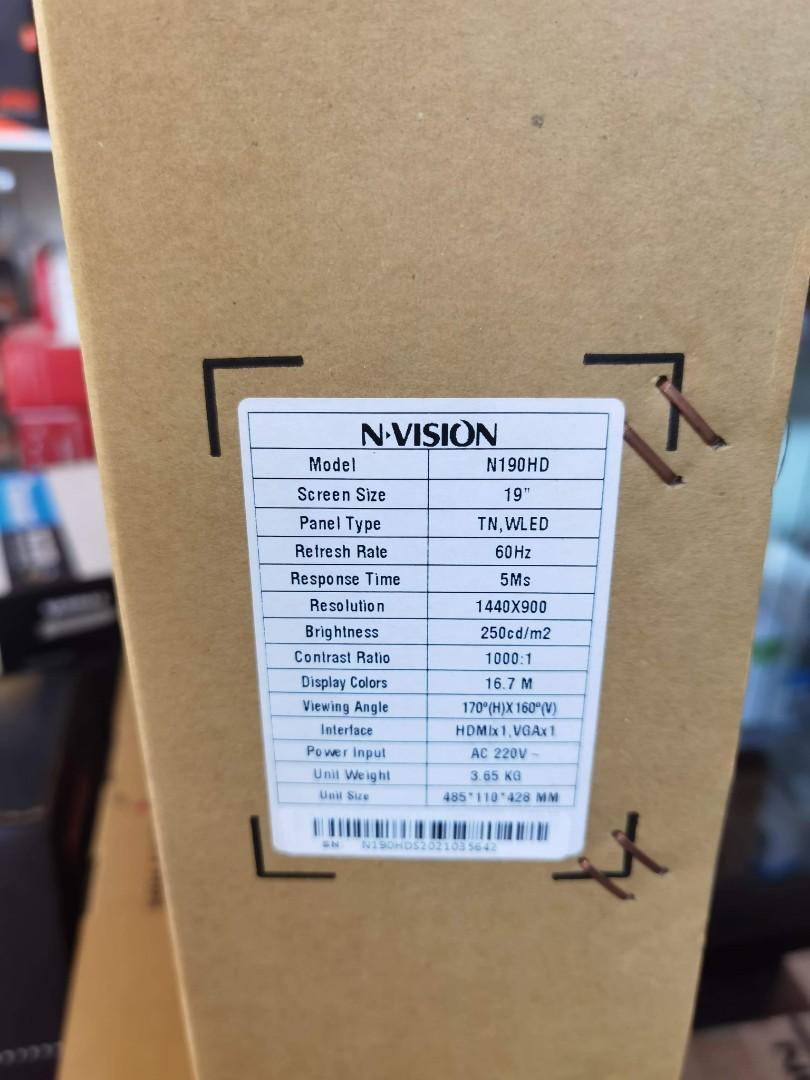 Nvision N190HD LeD MONITOR "19 inch, Computers & Tech, Parts ...