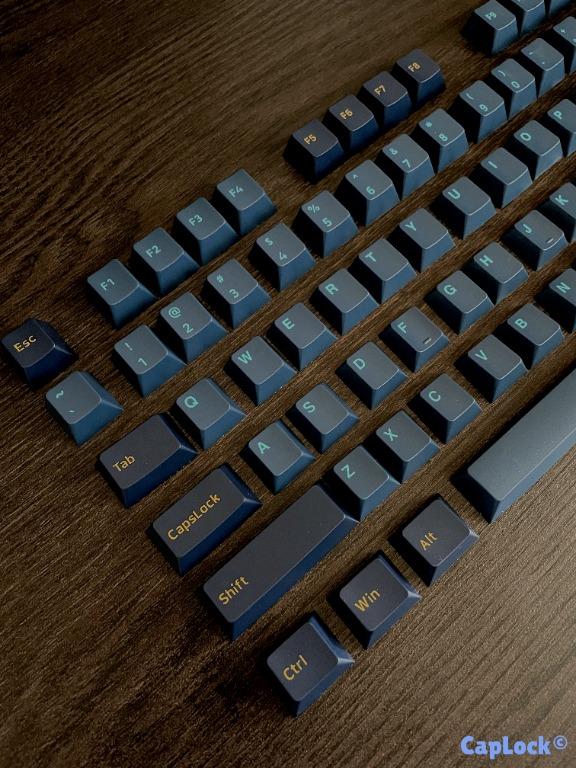 [READY STOCK] PBT Navy Blue Aegean Blue Keycaps for mechanical keyboard ...