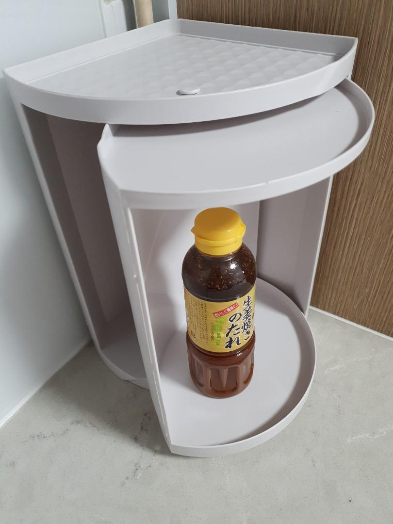 Rotating Corner Storage Cabinet/Rack, Furniture & Home Living, Bathroom ...