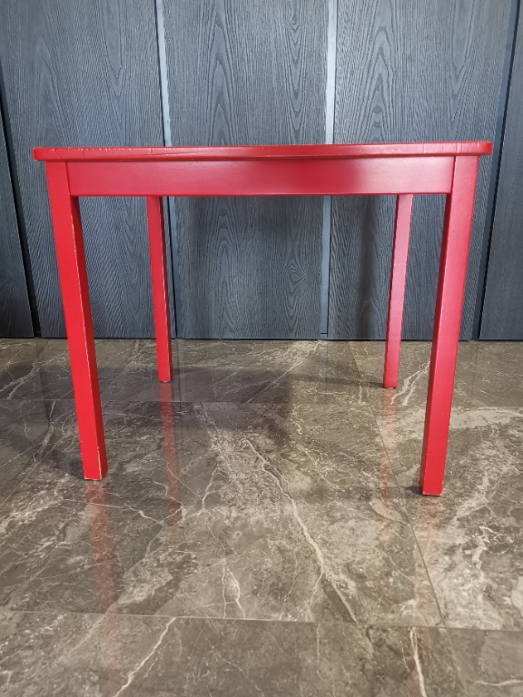 IKEA - Small red table, Furniture & Home Living, Furniture, Tables ...