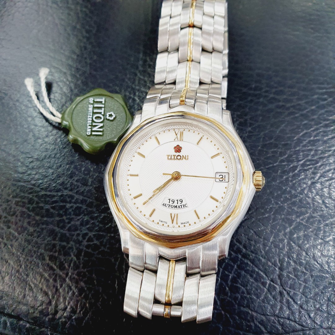 Titoni Automatic Watch 1919 Half Gold Limited Edition, Luxury, Watches on Carousell