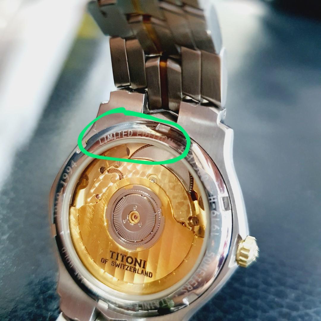 Titoni Automatic Watch 1919 Half Gold Limited Edition, Luxury, Watches on Carousell