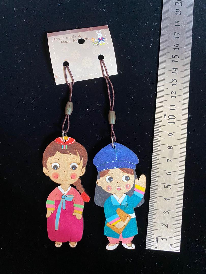 Traditional Korean costume wooden keychain, Hobbies & Toys, Stationery ...