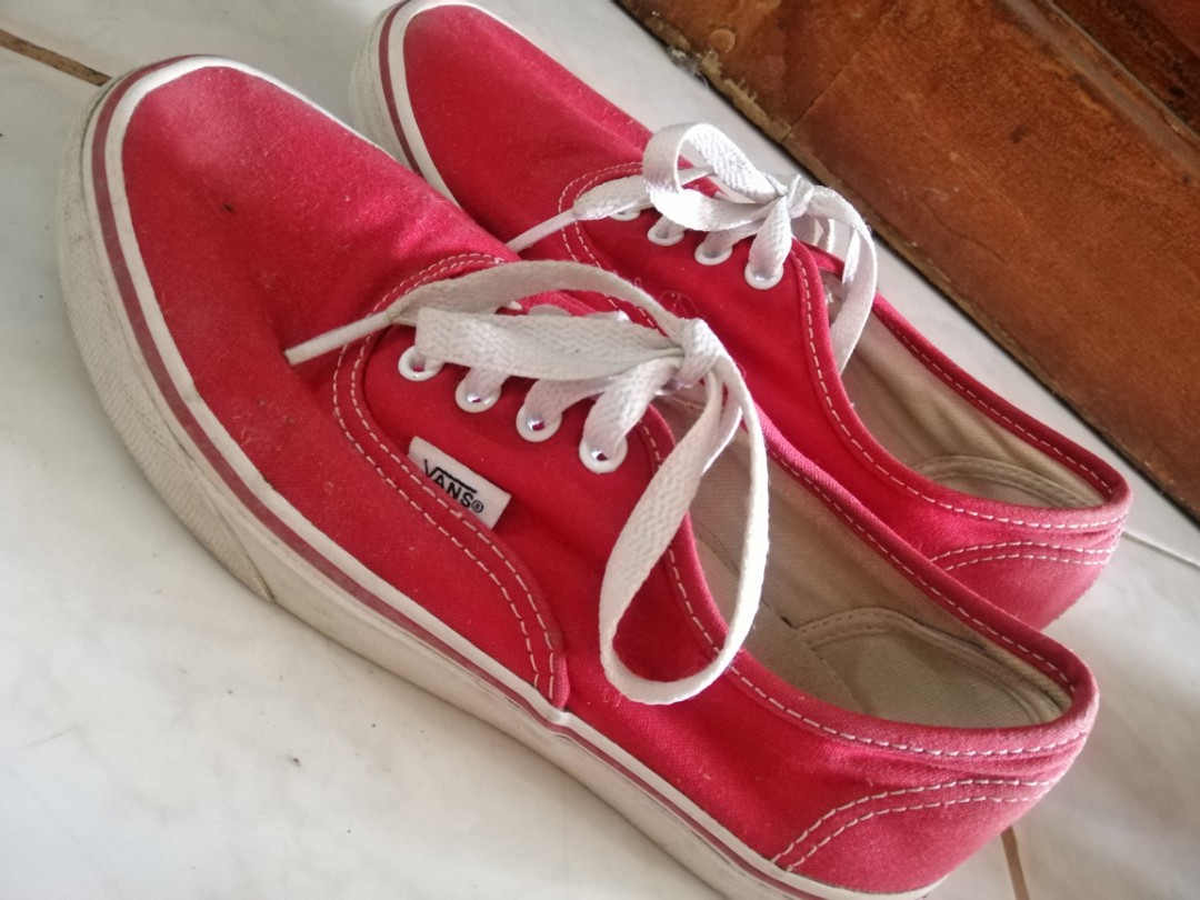 ORIGINAL Vans Classic red size 34, Babies & Kids, Babies & Kids Fashion ...