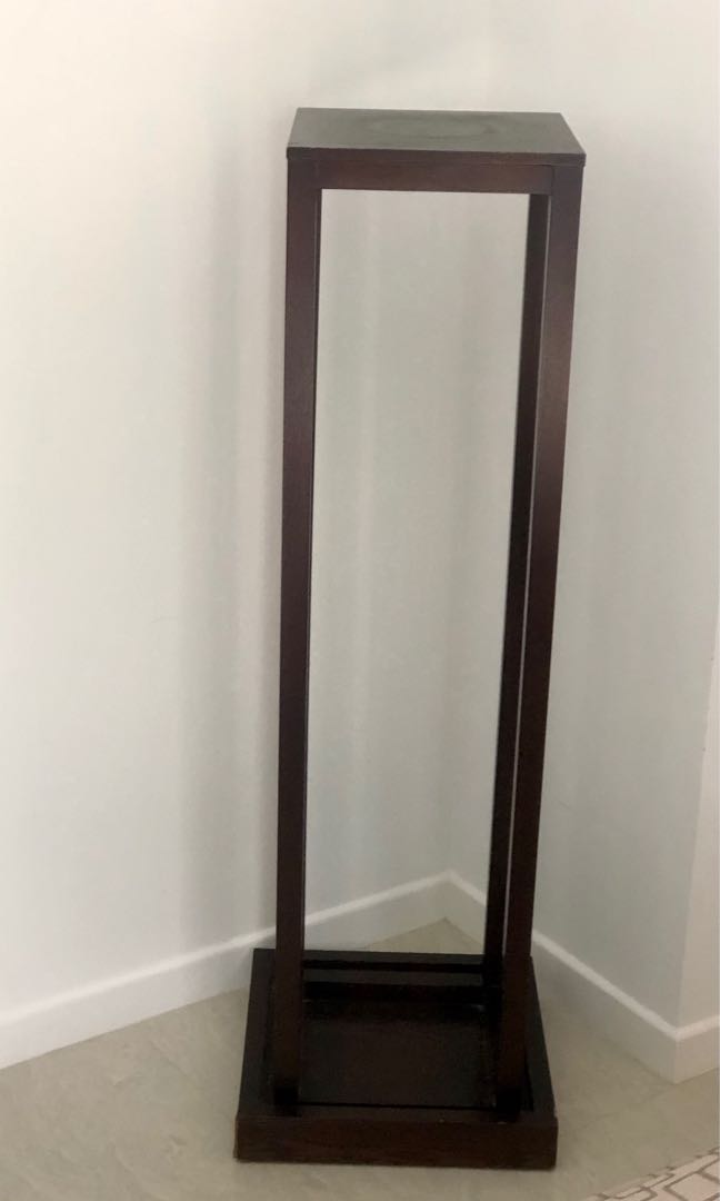 Wooden tall display stand, Furniture & Home Living, Furniture, Shelves ...
