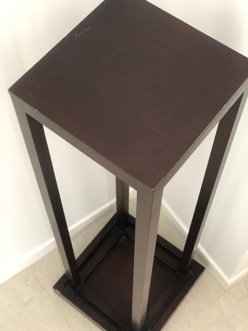 Wooden tall display stand, Furniture & Home Living, Furniture, Shelves ...