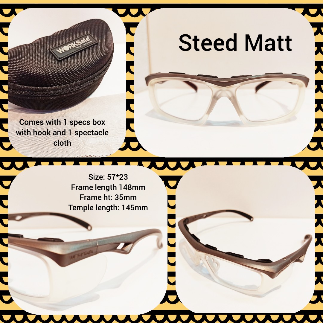 Worksafe safety frame Steed Matt with safety lens package, Men's ...