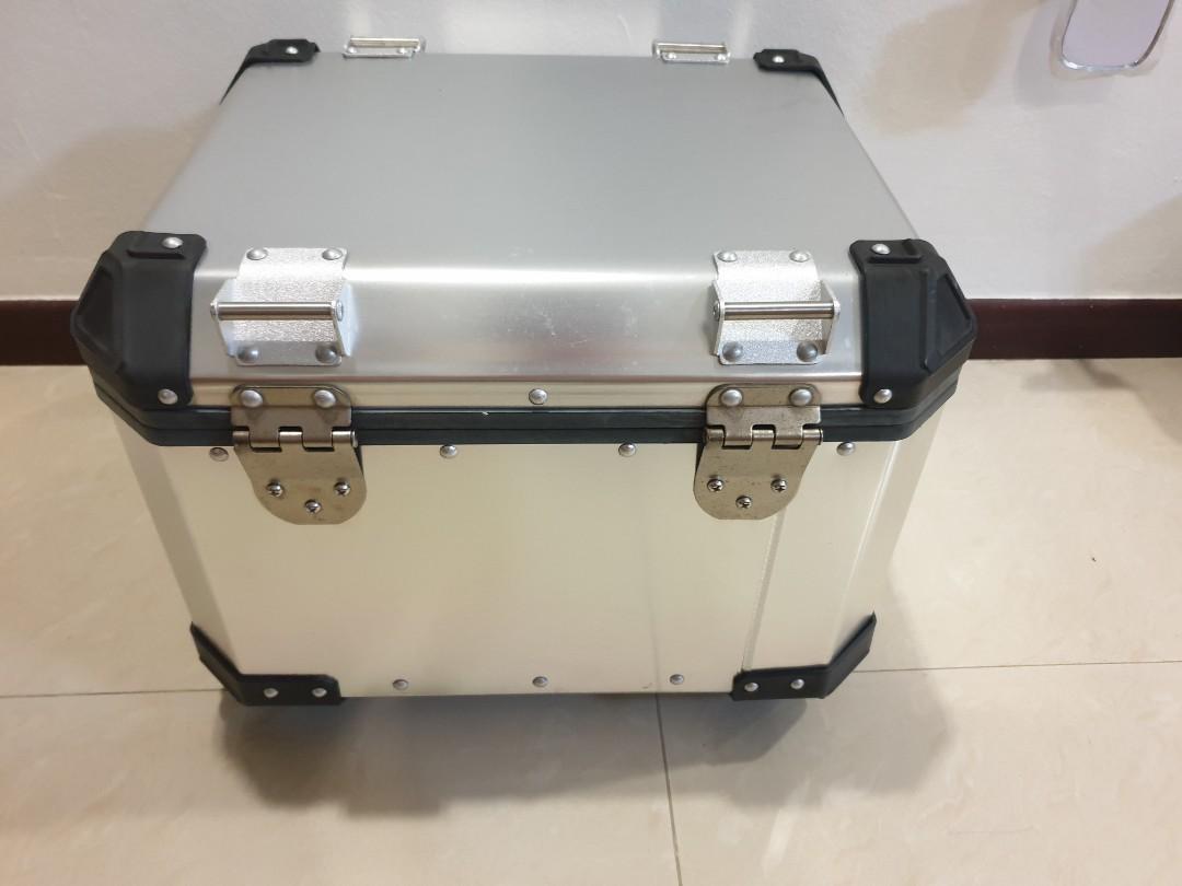 Motorcycle Aluminium Top Box 45L + Base Plate, Motorcycles, Motorcycle ...