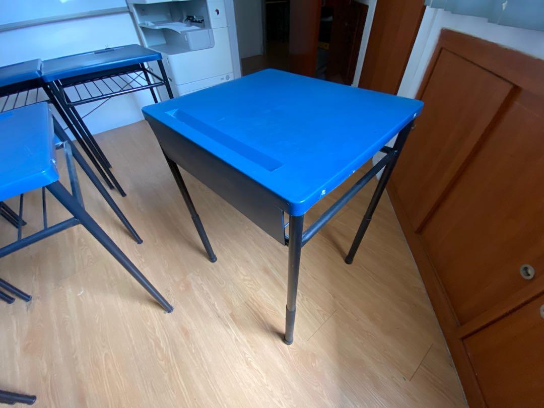 Blue classroom desks, Furniture & Home Living, Furniture, Tables & Sets ...