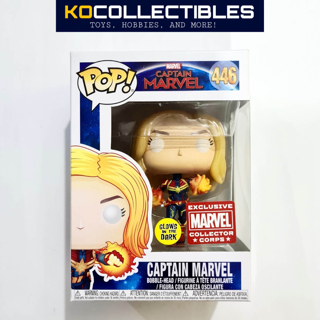 Captain Marvel Glow-In-The-Dark (MCC) Funko Pop, Hobbies & Toys, Toys ...