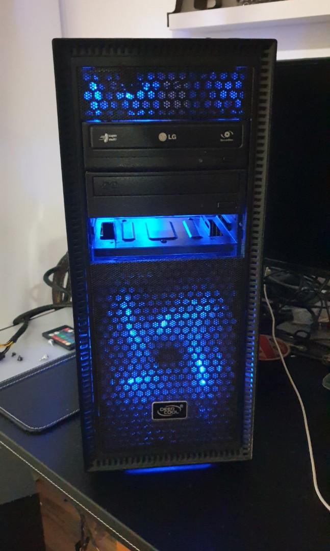 Deepcool ATX Case with blue LED fans, Computers & Tech, Parts ...