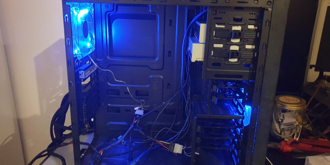 Deepcool ATX Case with blue LED fans, Computers & Tech, Parts ...