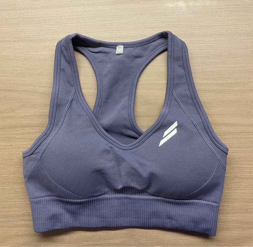 DOYOUEVEN Hyperflex Seamless Crop Bra in Cool Charcoal, Women's Fashion ...