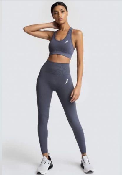 DOYOUEVEN Hyperflex Seamless Crop Bra in Cool Charcoal, Women's Fashion ...