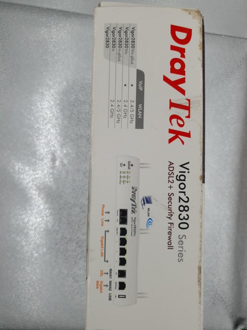 Draytek Vigor 2830N ADSL2/2+ Wireless 11n Router Firewall & 4 Gigabit ...