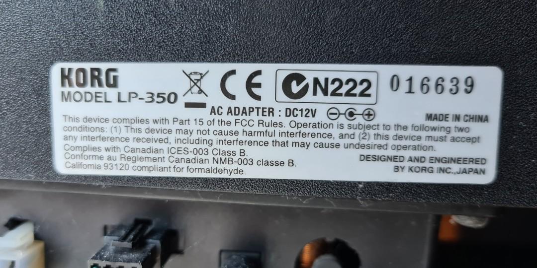 KORG LP-350 / DIGITAL PIANO, Hobbies & Toys, Music & Media, Musical ...