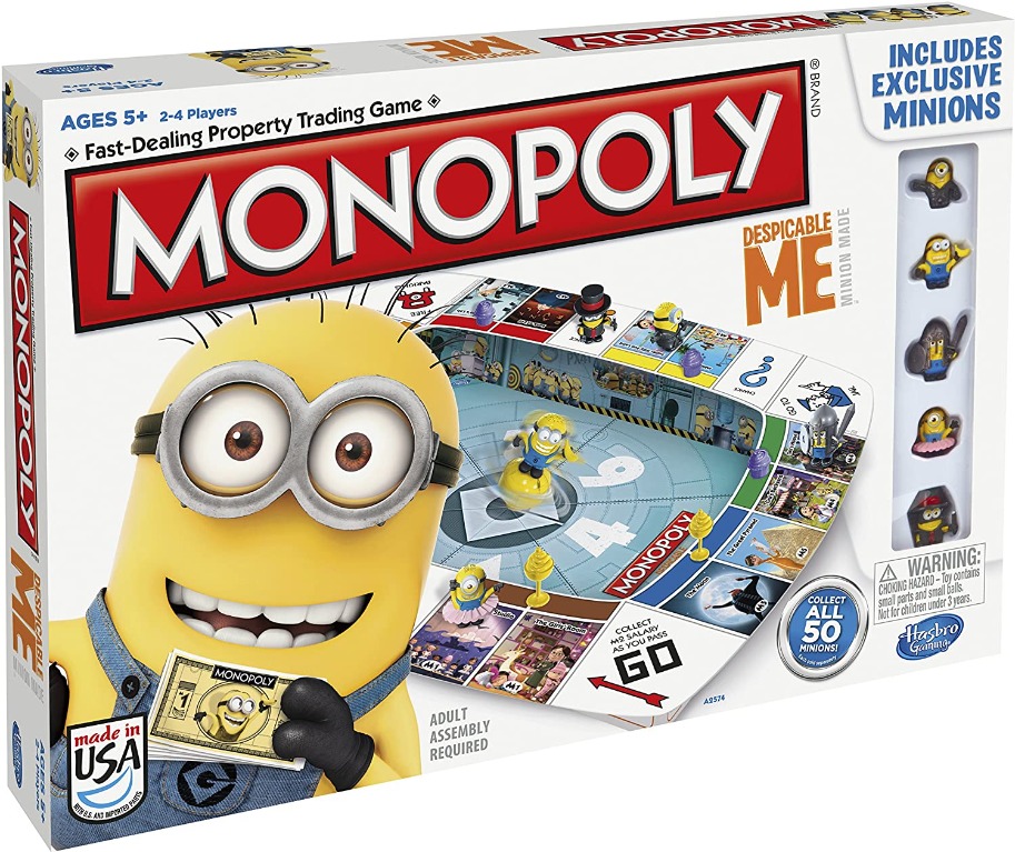 Hasbro Monopoly Despicable Me (Minion Made) Edition Board Game, Hobbies ...