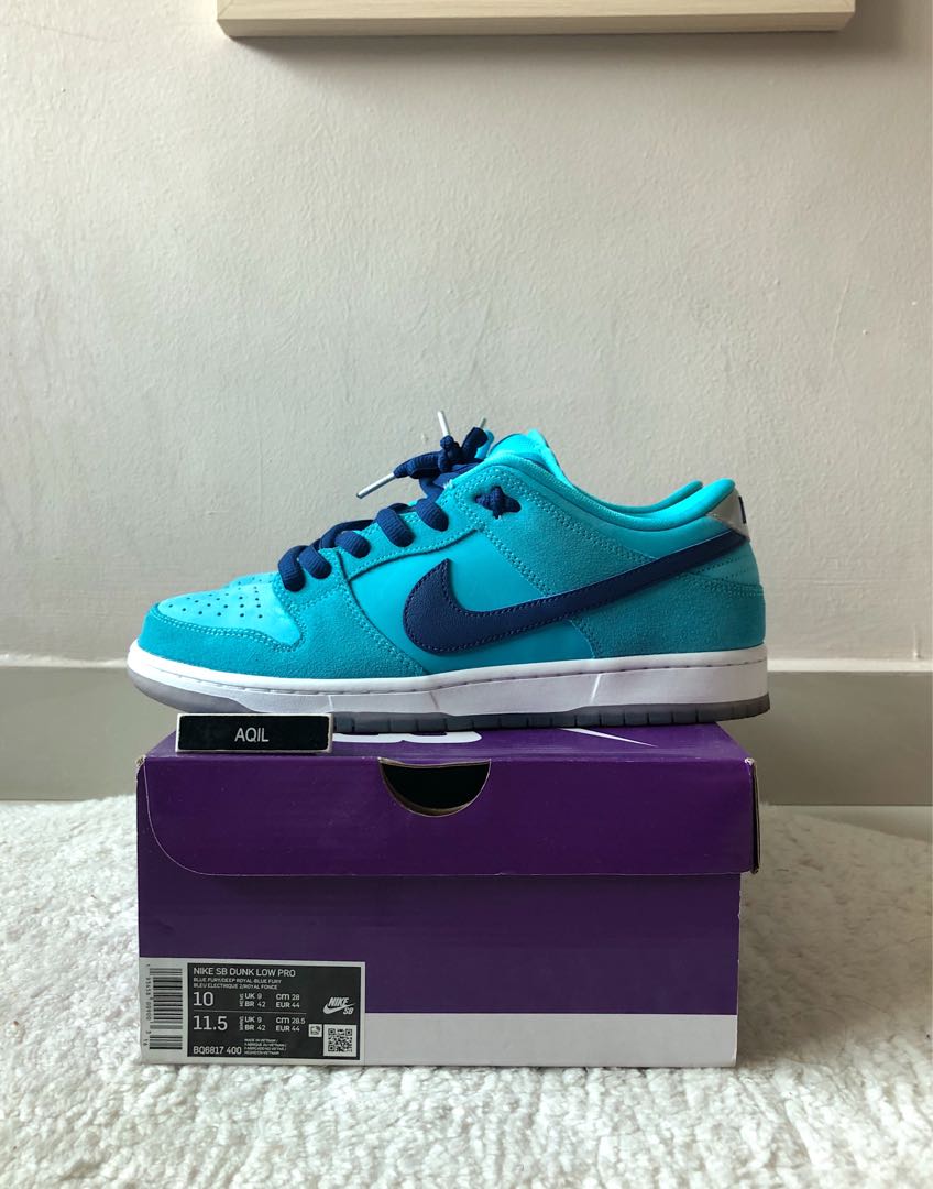 Nike Dunk Low Pro Blue Fury, Men's Fashion, Footwear, Sneakers on Carousell