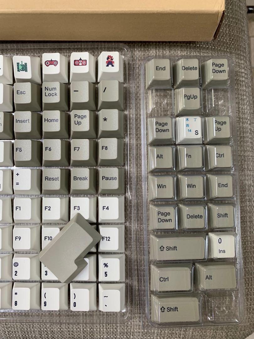 PBT Retro keycaps (beige colorway), Computers & Tech, Parts ...